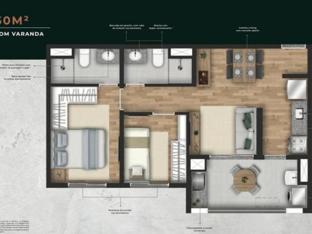 Apartamentos Com 2 Quartos, Sacada E Vaga De Garagem, Churrasqueira A Carvão