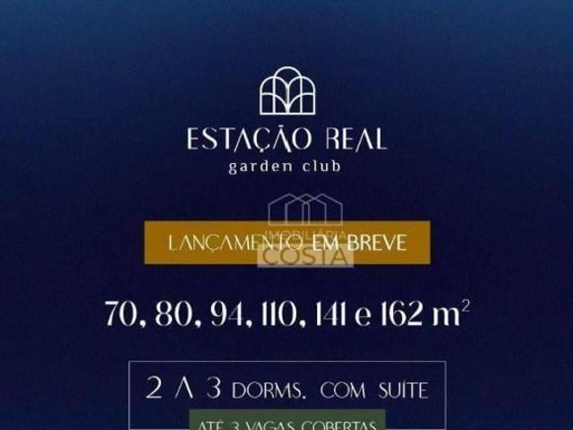 Apartamentos à venda, com plantas de 70 m² à 162 m², a partir de R$ 396.529 Estação Real Garden C