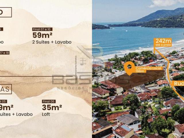 Apartamentos a venda em Ubatuba na praia de maranduba, 5 minutos a pé da praia