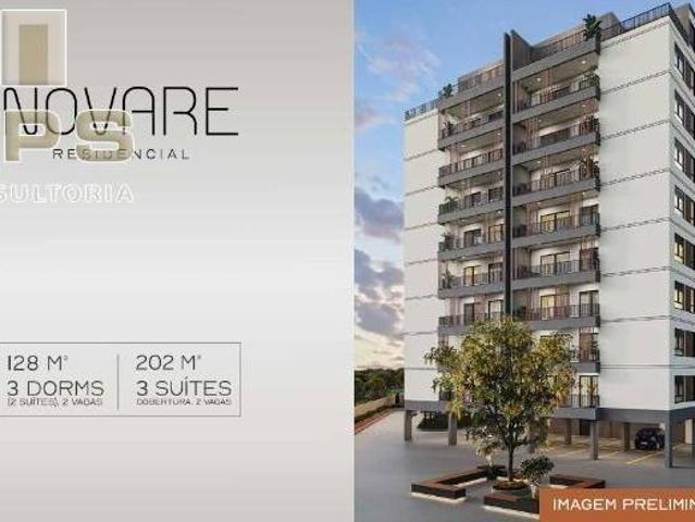Apartamentos a venda Novare Residencial, plantas com 128 m², 03 dormitórios sendo 02 suites e 202