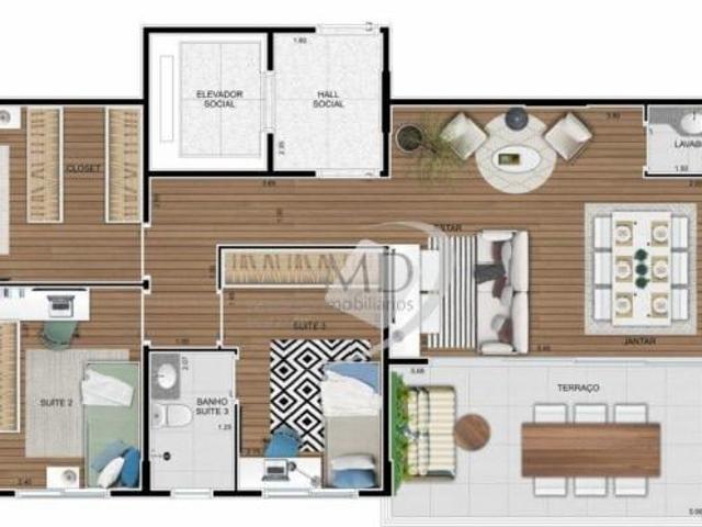 Apartamentos em Construção com 3 suítes em São Caetano