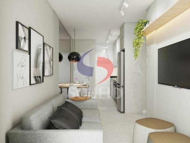 Apartamentos novos no Socorro com 39,50m², dois quartos e varanda com churrasqueira à carvão