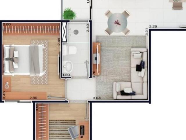apartamentos, para venda em cajamar, com 2 dormitórios e 49 metros