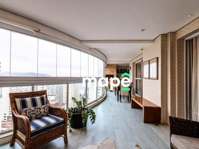 Apê com vistar e 3 suítes, 204 m² Embaré Santos/SP