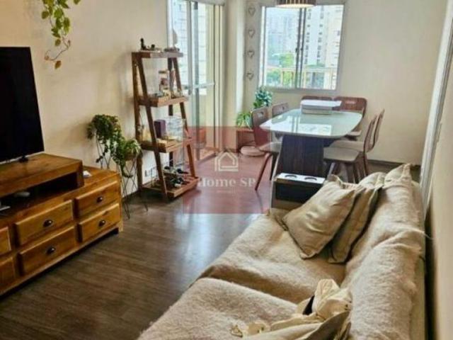Apto no Brooklin com dois dormitórios 78 metros e sala com terraço