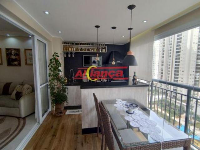 Apto no Cidade Maia, 125 metros, 04 dorm, 02 suites, 02 vagas