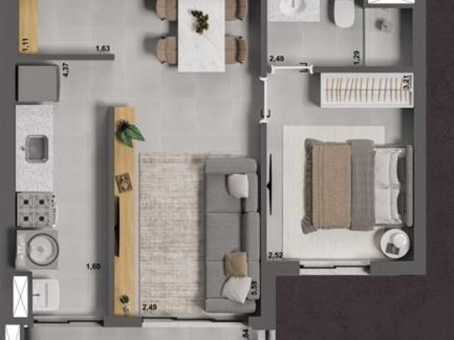Apto no empreendimento Sette com 44 m2 | É aqui na Imobiliária Rosa e Rangel