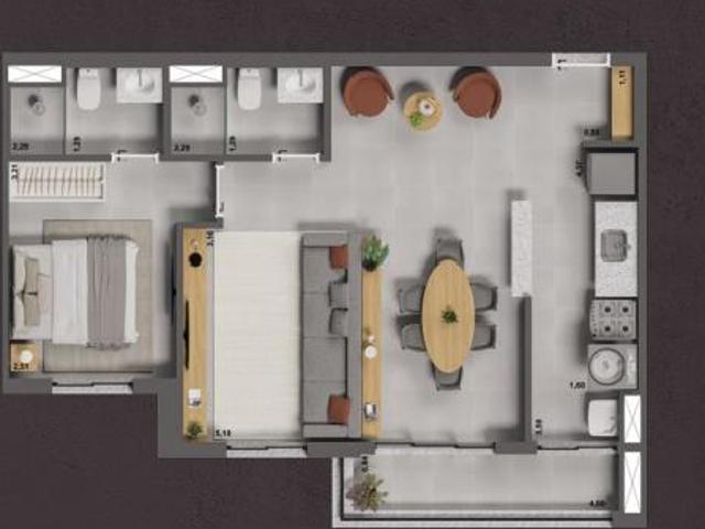 Apto no empreendimento Sette com 59 m2 | Só aqui na Rosa e Rangel Consultoria e Assessoria Imobiliár