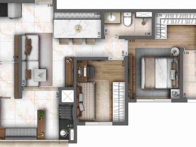 Apto no Ipiranga, 67m², 2quartos, 1 vaga, lazer completo