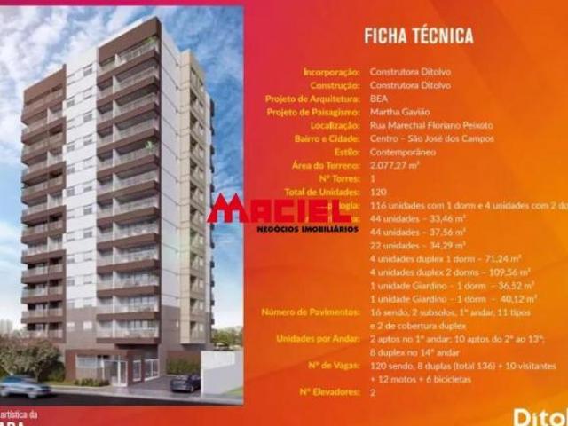 APTO NOVO NO CENTRO DA CIDADE, 01 DORMITORIO, SALA, COZINHA, WC, VARANDA, ELEVADOR, PISCINA, ACADEMI