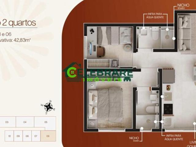 APTO NOVO NO HAUER! 02 QUARTOS,SACADA,CHURRAS,GARAGEM.COBRT