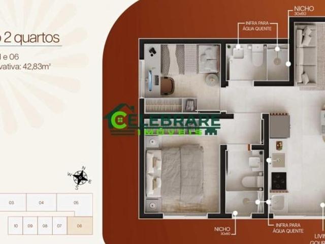 APTO NOVO NO HAUER! 02 QUARTOS,SACADA,CHURRAS,GARAGEM.COBRT