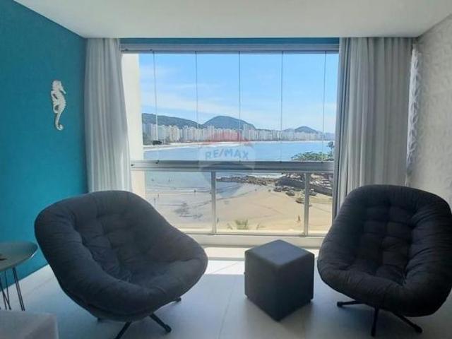 Apto à venda com 3 dorm, 2 suites, 2 vagas, frente total para a praia das Astúrias, Guarujá SP