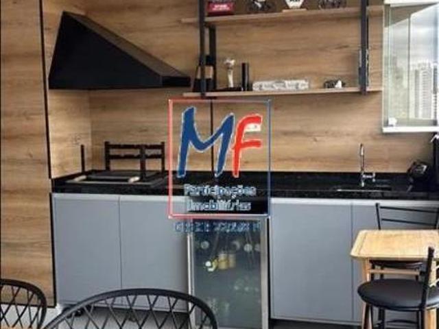 Apto à venda no Tatuapé, com 3 quartos 3 suítes, sala, cozinha, varanda gourmet com churrasqueira