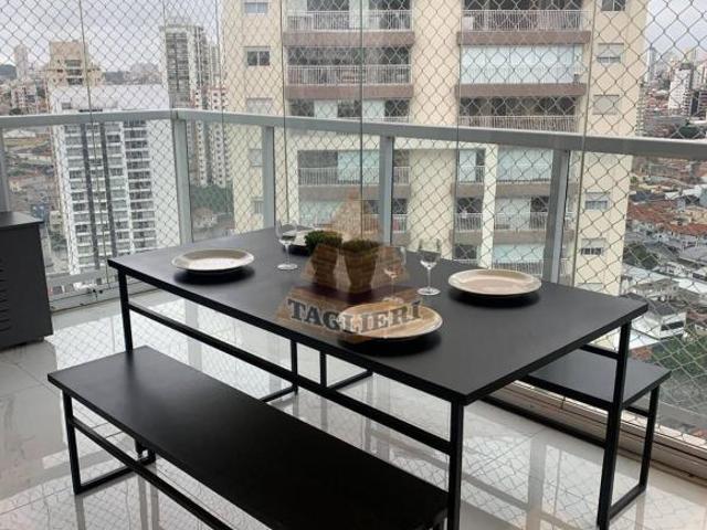 Apto Anália Franco. Mobiliado, envidraçamento, cooktop, ar condicionado