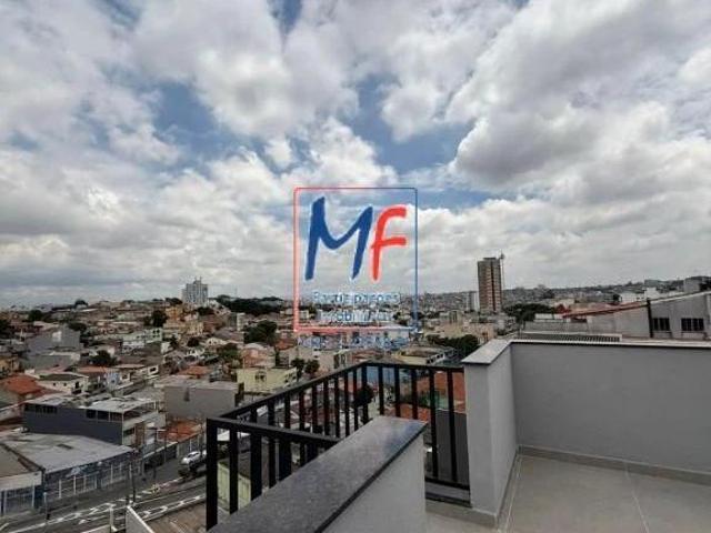 Apto cobertura duplex para venda no Parque Oratório, Santo André/SP, com 2 quartos, sala, cozinha, 1
