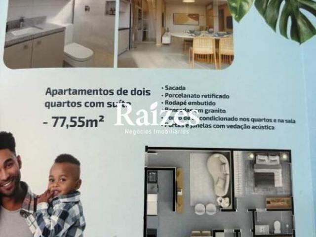 Apto com 2/4 sendo 1 suíte