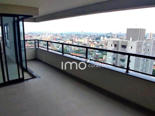 Apto Conceito Aberto Sala Jantar, Estar, Cozinha e Varanda Gourmet, 161,64m² no CAMPESTRE, Santo A