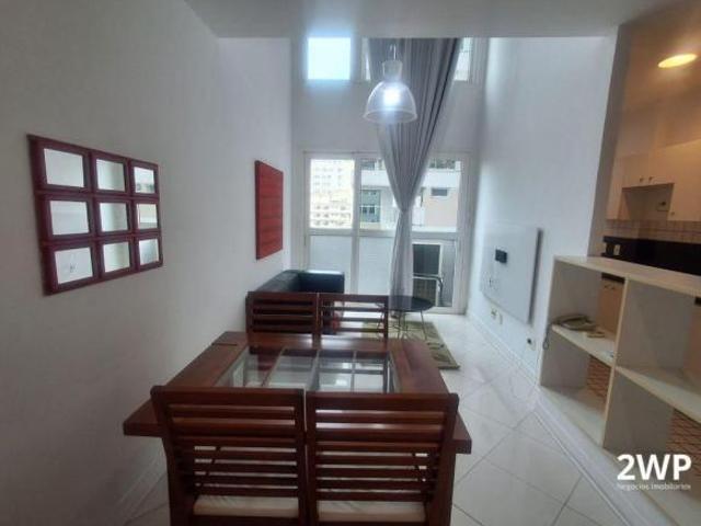 Apto Duplex 130 m2 Gonzaga, Santos/SP à Venda Mobiliado Andar Alto Vista Livre
