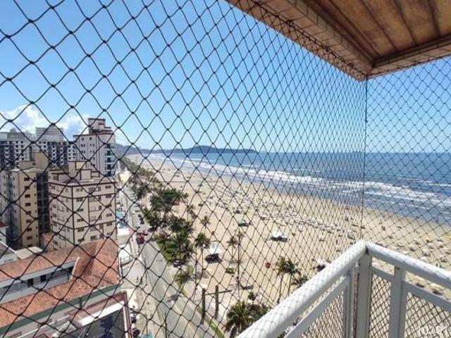 Apto de 3 Dorm sendo 1 suíte, PORTEIRA FECHADA, 2 vagas, Prédio frente mar, 102 m² de área útil, bai