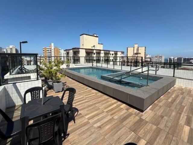 Apto fino acabamento de 2 Quartos, sacada gourmet, 1 vaga Ocian, Praia Grande