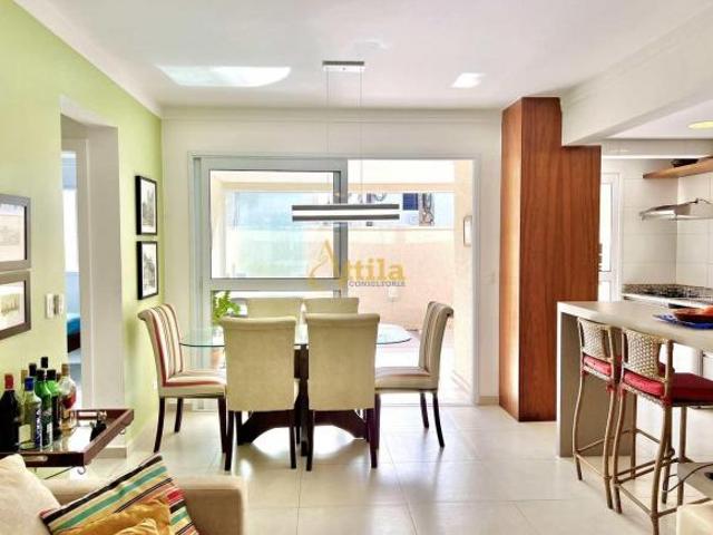 Apto garden 2 dorms varanda gourmet, 200mts praia Enseada