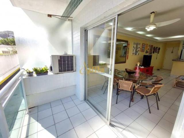 Apto lado praia, 3 dorms sacada, 1 vaga, Enseada