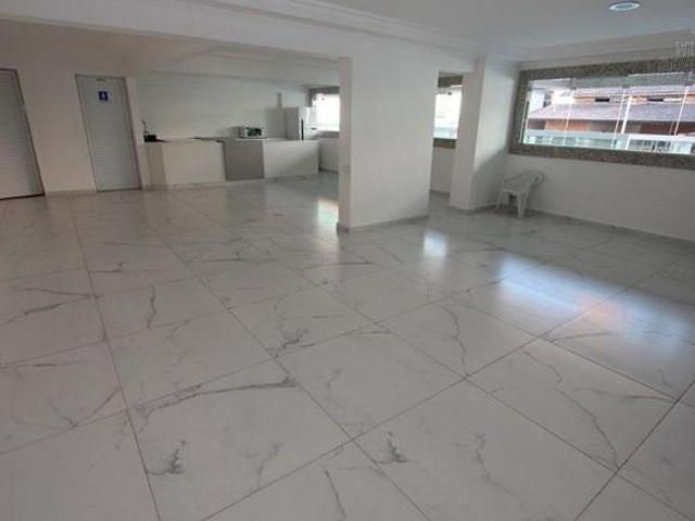 Apto Pcian, Praia Grande 2 dorm/ 1 suíte, sacada – 50m do Mar – 2 Vagas
