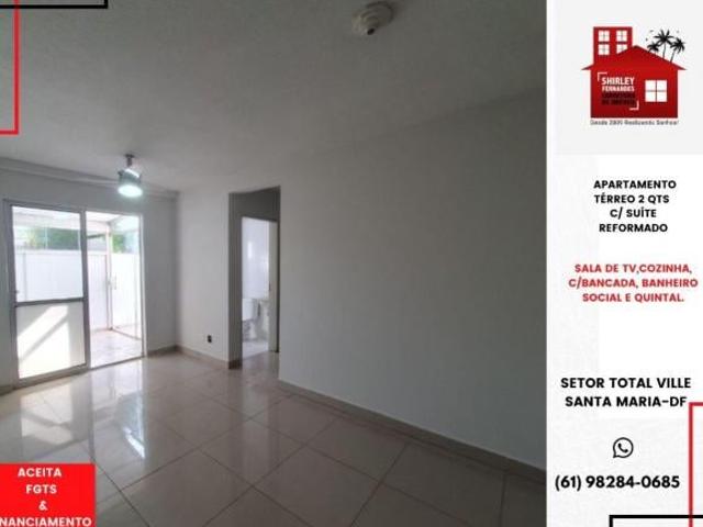 APTO TÉRREO c/SUÍTE REFORMADO QD 101 TOTAL VILLE SANTA MARIA DF