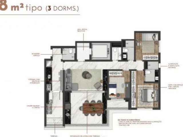 Apto 118 m² – 3 Dorms – 1 Suíte – 2 Vagas – Klabin Pronto p/ Morar