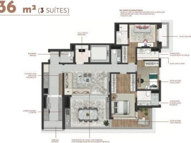 Apto 136 m² – 3 Suítes – 2 Vagas – Chácara Klabin Pronto p/ Morar !