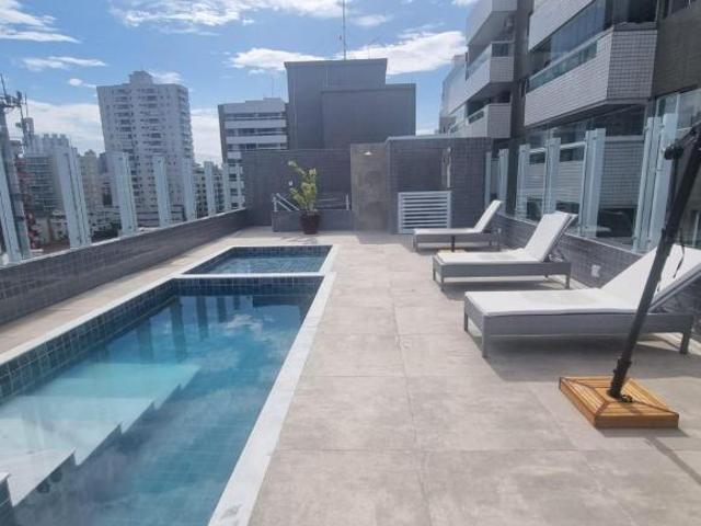 Apto 1 Dorm Mobiliado com Varanda Gourmet no Canto do Forte