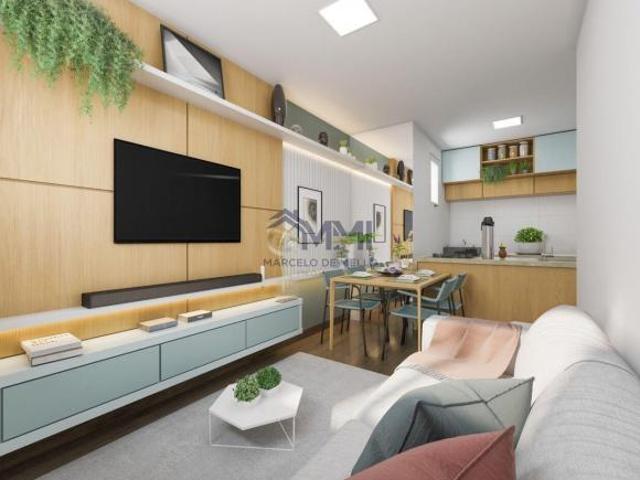 Apto 2 Dor. 47,08 m², com garagem coberta financiado pelo MCMV com uso do FGTS