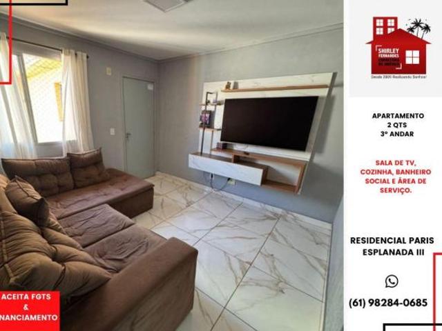 Apto 2 Qts 3° Andar Residencial Paris Esplanada III
