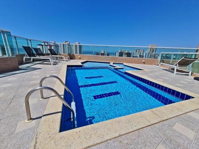 Apto 2 quartos 1 suite, varanda gourmet com vista livre Ocian, Praia Grande