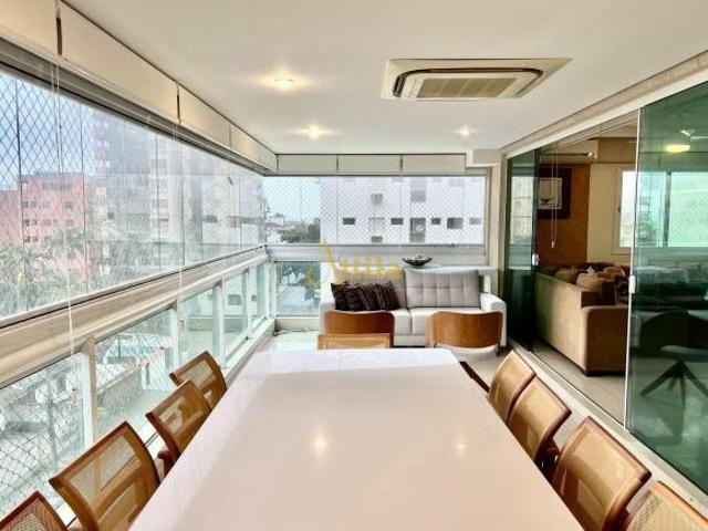 Apto 3 dorms terraço gourmet, 2 vagas, Enseada