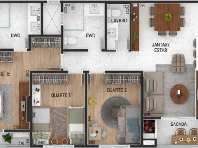 Apto 3Q 1 suíte, 1 vg, 94m² porteira fechada no Cristo Rei