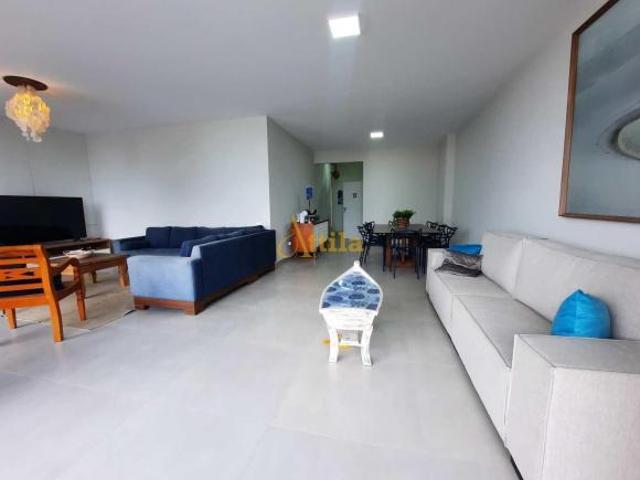 Apto 4 dorms frente mar, sacada, 1 vaga, Pitangueiras