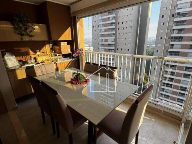 Apto 75m², 2 dorms, suíte, varanda com vidraçaria, varanda gourmet, ar cond, andar alto, Splendor Ga