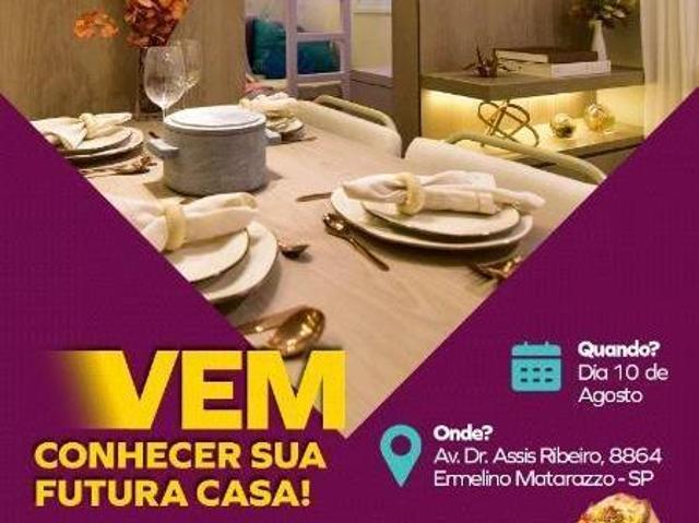 APTOS EM LANÇAMENTO NA AV. DR ASSIS RIEIRO, 8.864 ERMELINO MATARAZZO! 1 e 2 DORMS, SALA, COZINHA, 1