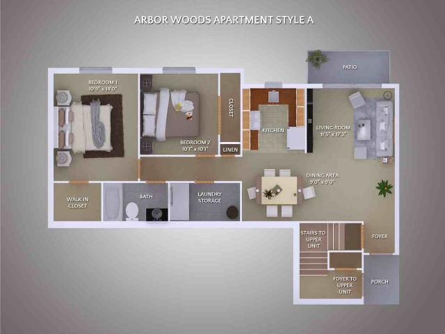 ARBOR WOODS APARTMENTS LLC 2 Bedroom Apartment for Rent at 37828 Arbor Woods Dr, Livonia, MI 48150