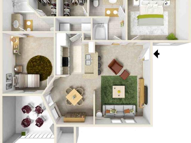 Arbors of Pleasant Valley Apts 2 Bedroom Apartment for Rent at 2020 Hinson Loop Rd, Little Rock, AR 72212 Walnut Valley