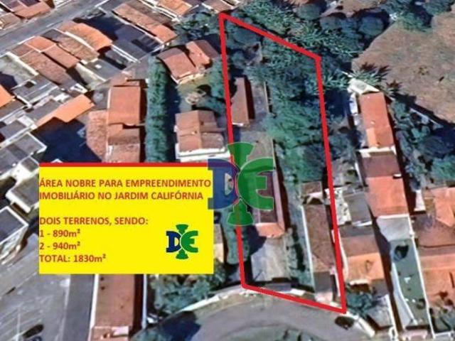 Área à venda, 1830 m² por R$ 2.000.000,00 Jardim Califórnia Jacareí/SP
