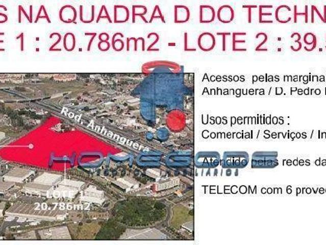 Área à venda em Campinas, Techno Park, com 20000 m², techno park