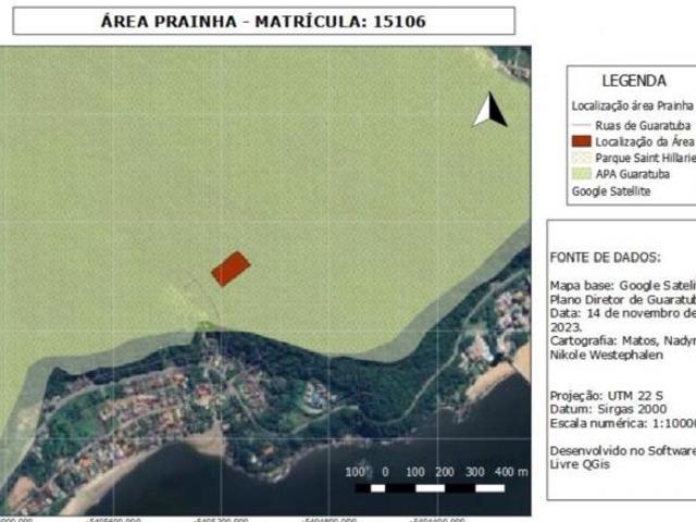 Area de 7.150,14 m2 localizada no morro da Prainha, em Guaratuba PR