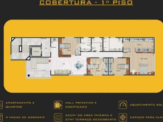 Área Privativa 4 Quartos | 148m² | Jaraguá | 3 Vagas Cobertas