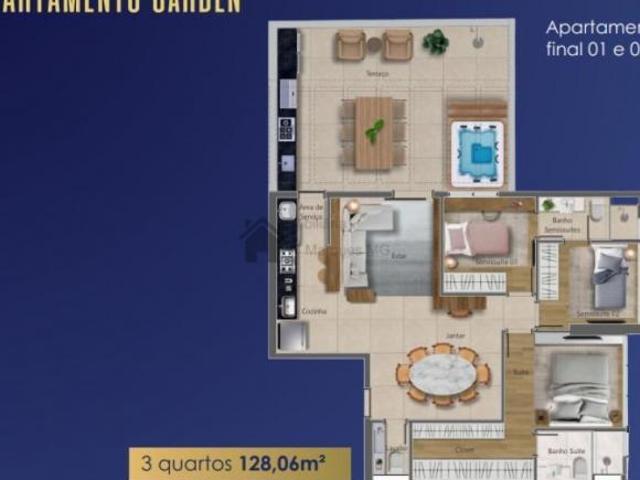 AREA PRIVATIVA 03 QUARTOS, 02 VAGAS, LOCALIZADO NO BAIRRO BARROCA EM BH