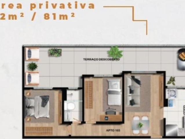 Área Privativa / Garden com 2 quartos à venda em Belo Horizonte, no bairro Gameleira