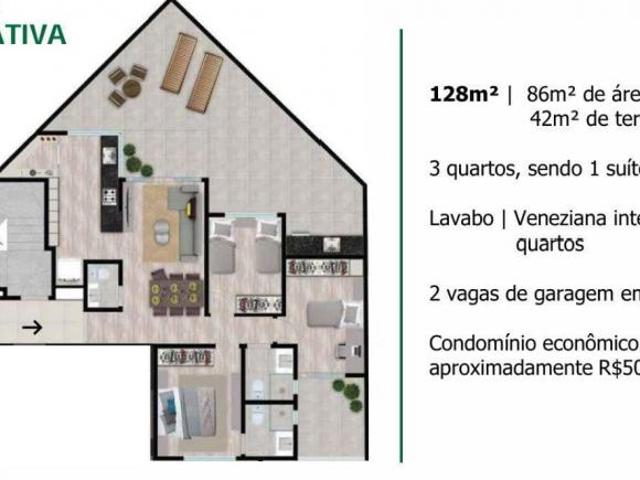 Área Privativa / Garden com 3 quartos à venda em Belo Horizonte, no bairro Santo Agostinho