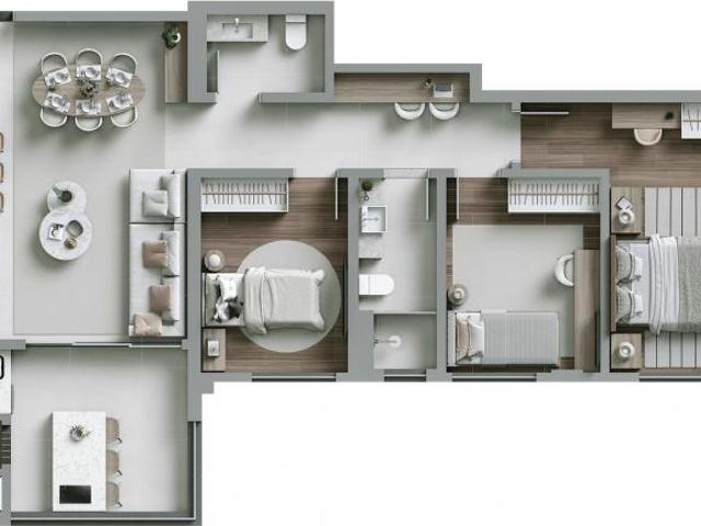 Artis | Apartamento com 3 Quartos 1 Suíte no Mercês | 107 m²